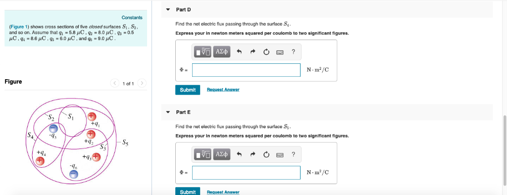Solved Find the net electric flux passing through the | Chegg.com