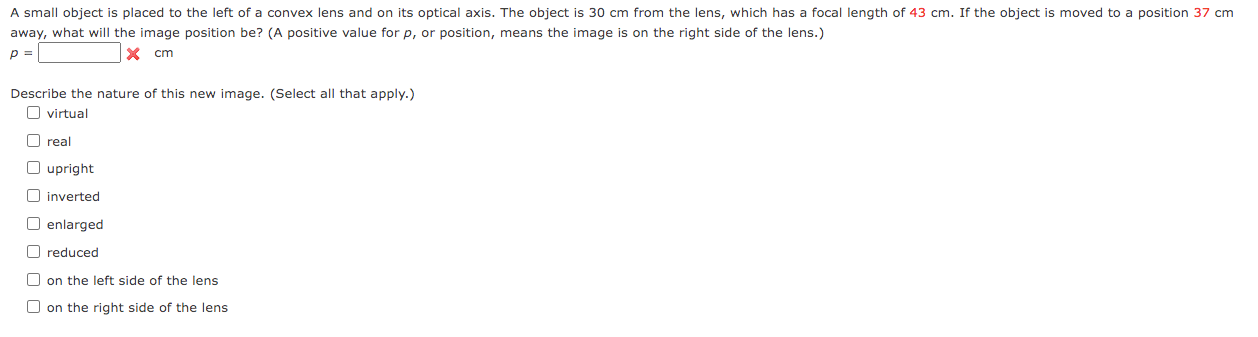 Solved away, what will the image position be? (A positive | Chegg.com