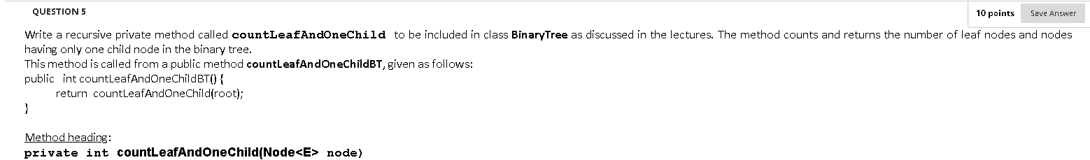 Solved Save Answer Question 5 10 Points Write A Recursive 