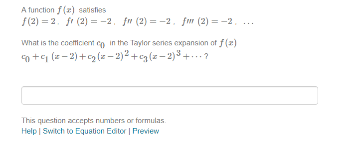 Solved A function f (x satisfies f (2) 2, fi (2) = -2, fu | Chegg.com