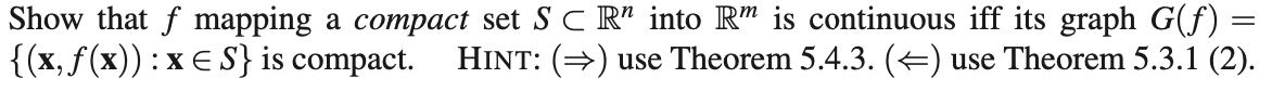 Solved Show that f mapping a compact set S⊂Rn into Rm is | Chegg.com