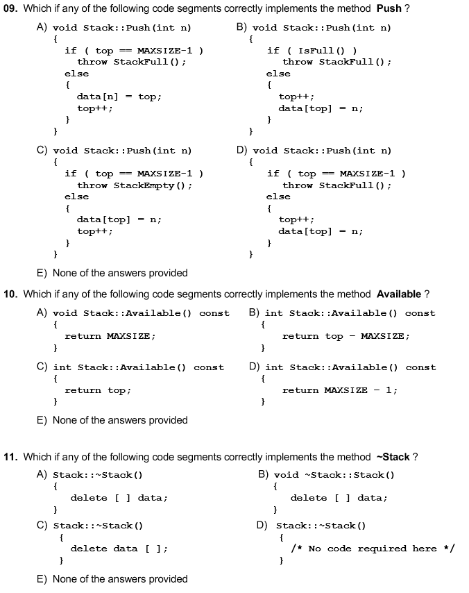 Solved // stack.h - complete header file for Stack ADT | Chegg.com