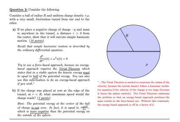 Solved R Question 2: Consider the following: Consider a ball | Chegg.com