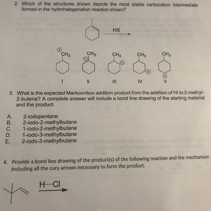 Solved 2. Which of the structures shown depicts the most | Chegg.com