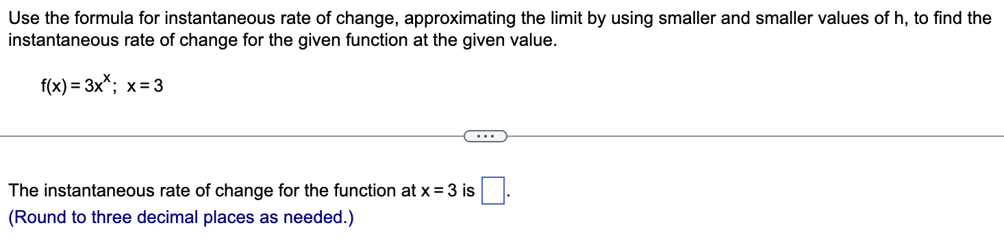 Solved Use the formula for instantaneous rate of change, | Chegg.com