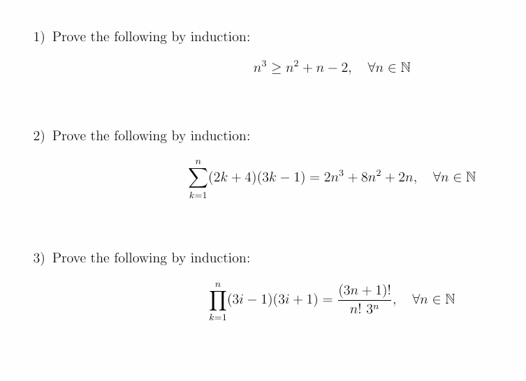 Solved Prove the following by | Chegg.com