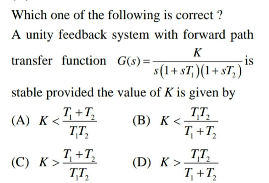 Solved Which one of the following is correct ? A unity | Chegg.com