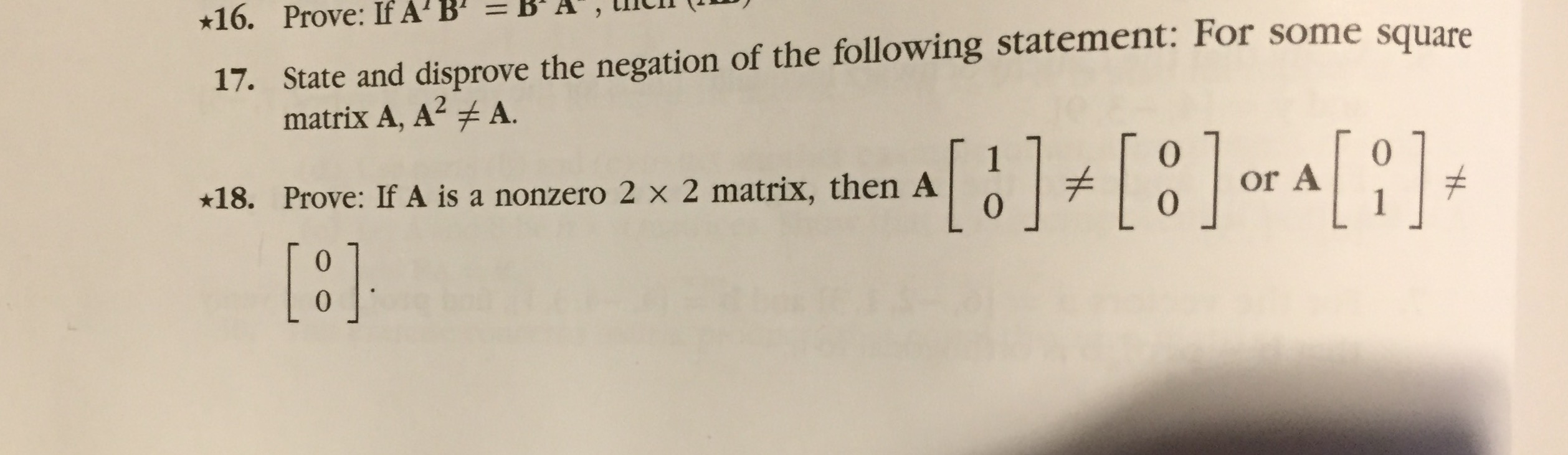 Solved 16. Prove: If A B 17. State and disprove the negation | Chegg.com