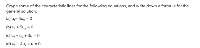 Solved Graph some of the characteristic lines for the | Chegg.com