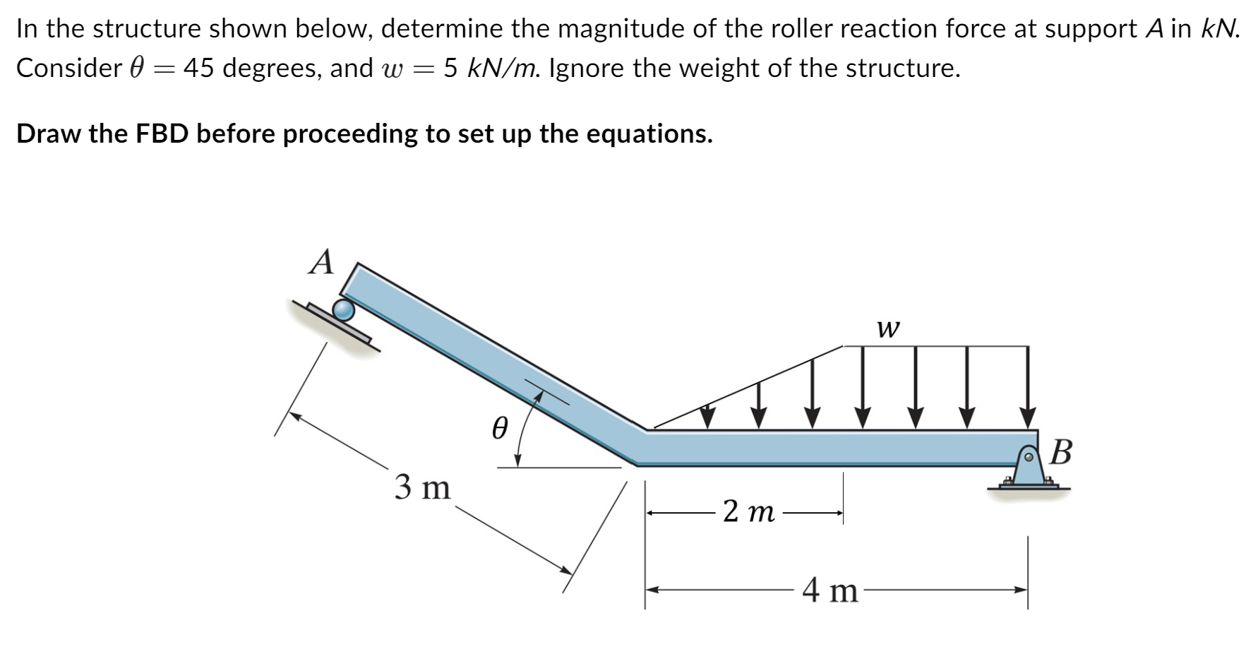 Solved In The Structure Shown Below Determine The Magnitude