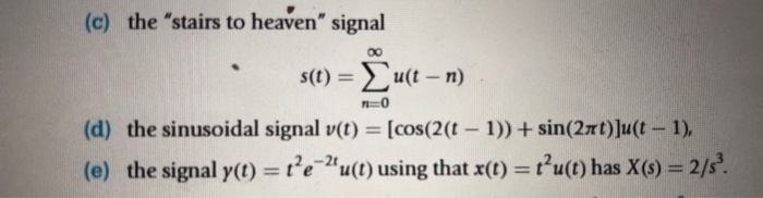 Solved Find the Laplace transform of the following signals | Chegg.com