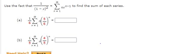 Solved Use the fact that nxn-1 to find the sum of each | Chegg.com