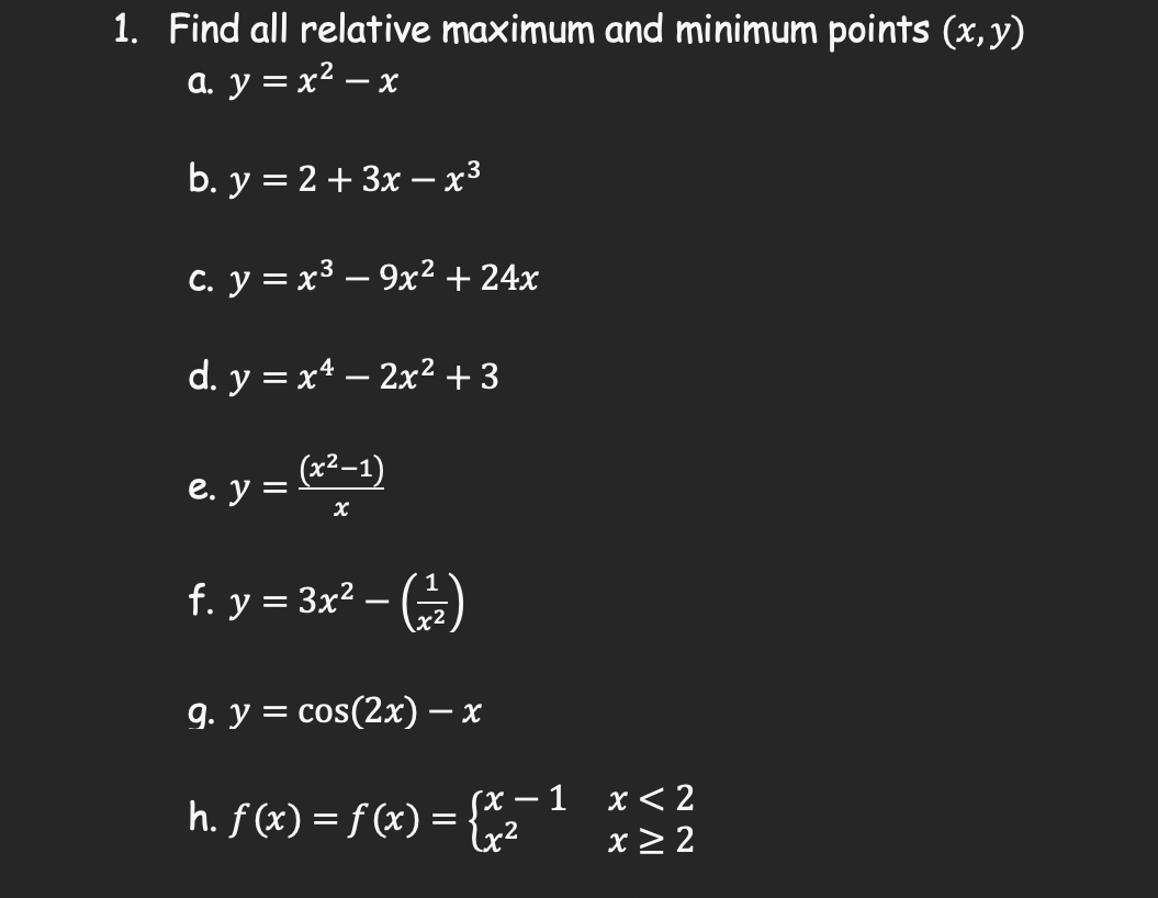 Solved Answer the following questions find all the relative | Chegg.com