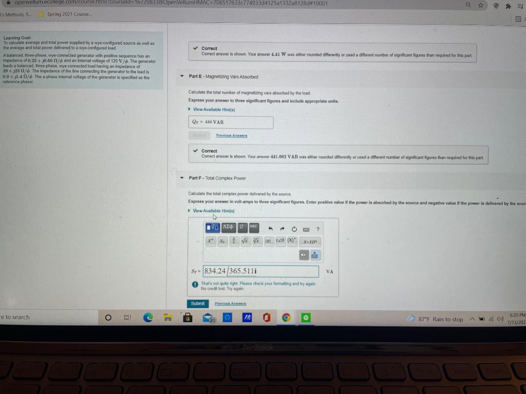 Solved openvellum.ecollege.com/course html | Chegg.com