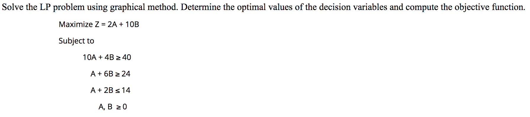 Solved Solve the LP problem using graphical method. | Chegg.com