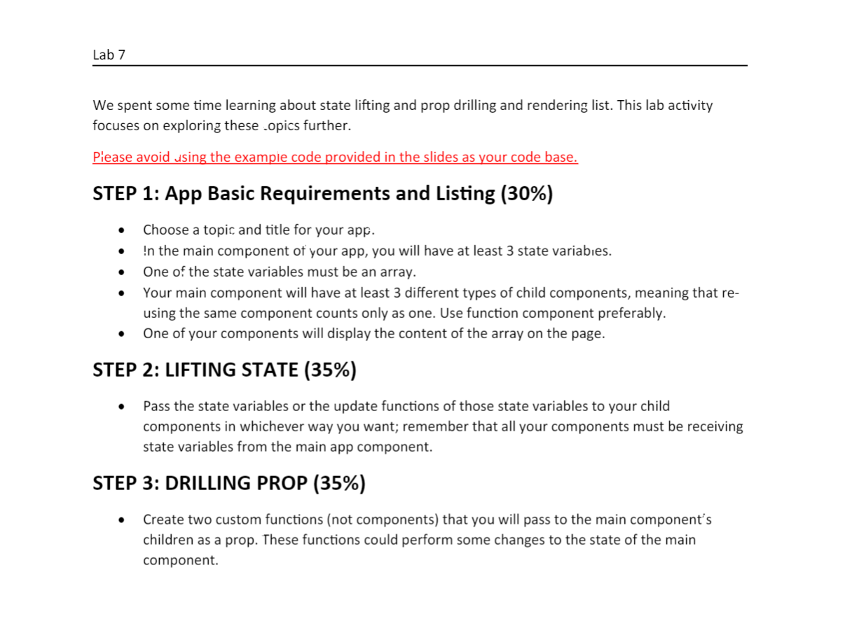 Solved We spent some time learning about state lifting and | Chegg.com Solved We spent some time learning about state lifting and | Chegg.com