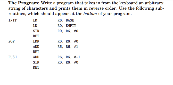 Solved The Program: Write a program that takes in from the | Chegg.com
