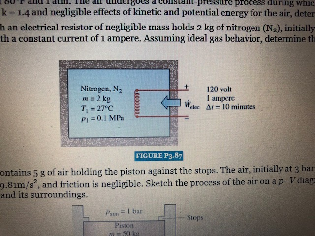Solved As shown in Fig. P3.87, a well‐insulated tank fitted | Chegg.com