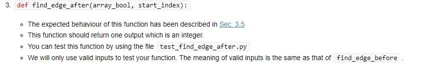 Solved 3. def find_edge_after(array_bool, start_index): - | Chegg.com
