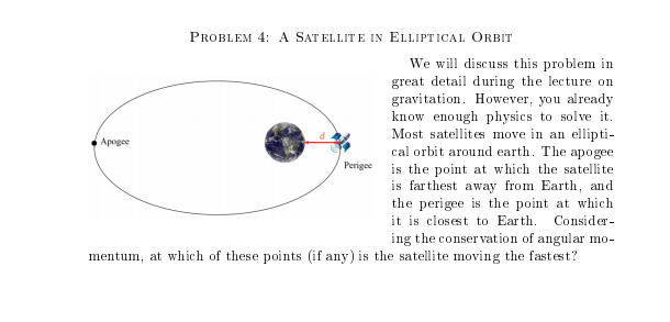Solved PROBLEM 4: A SATELLITE IN ELLIPTICAL ORBIT We will | Chegg.com
