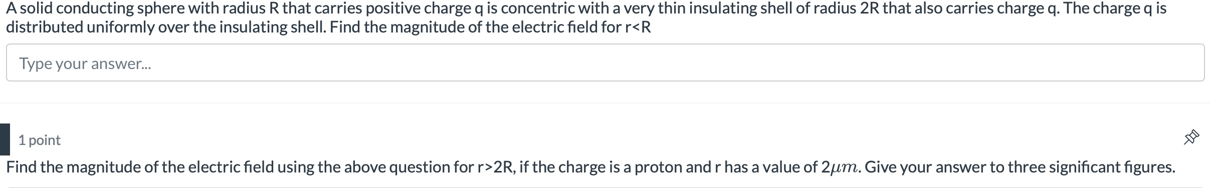 Solved A solid conducting sphere with radius R ﻿that carries | Chegg.com