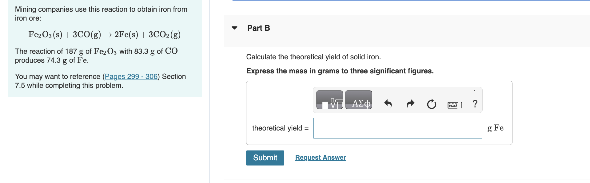 Solved Mining Companies Use This Reaction To Obtain Iron