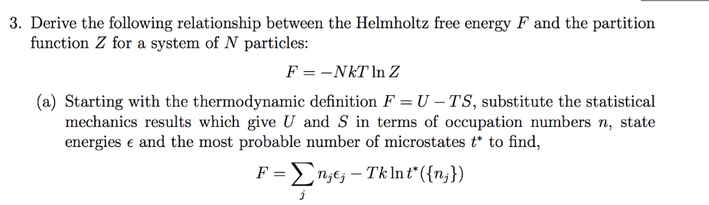 Solved 3 Derive The Following Relationship Between The 