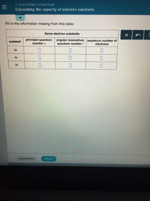 Solved ELECTRONIC STRUCTURE calculating the capacity of | Chegg.com