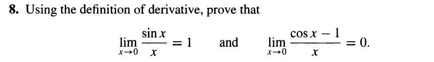 Solved 8. Using the definition of derivative, prove that 1 | Chegg.com