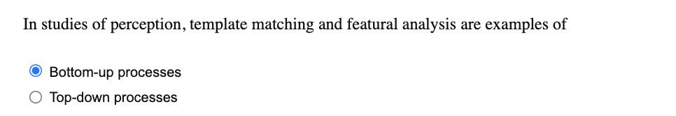 Solved In studies of perception, template matching and | Chegg.com