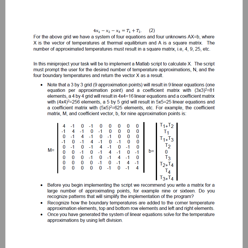 Linear Algebra In this mini-project welalculate the | Chegg.com