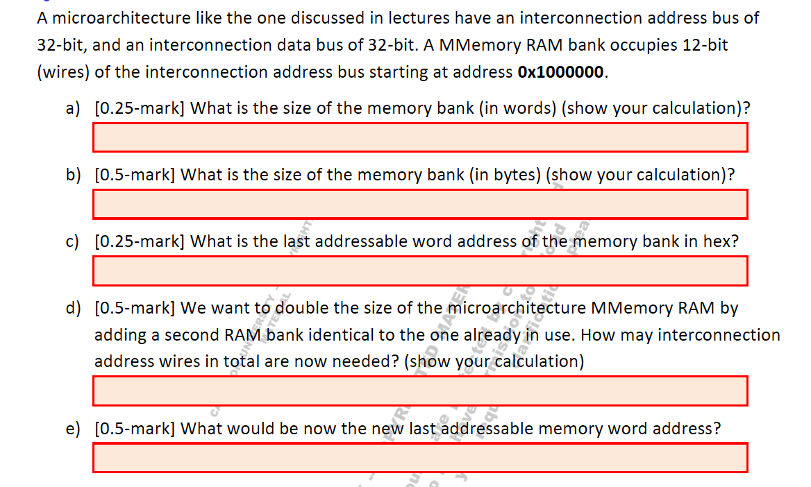 Solved A microarchitecture like the one discussed in | Chegg.com