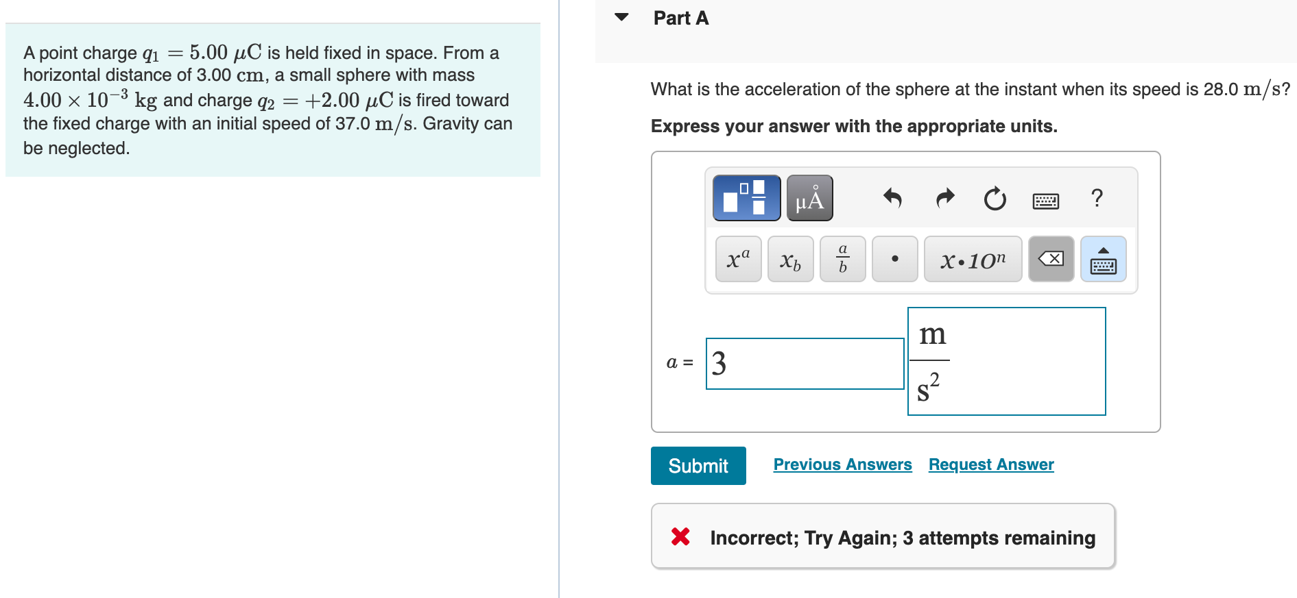 Solved A point charge q1=5.00μCq1=5.00μC is held fixed in | Chegg.com