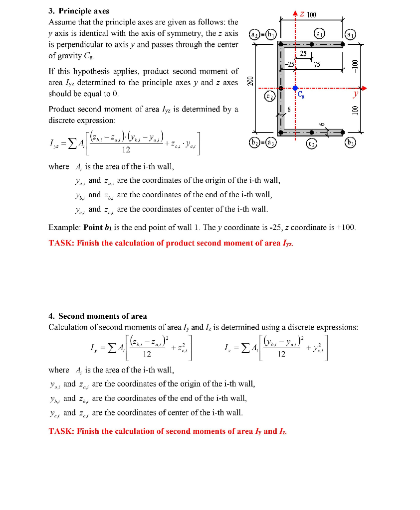 Solved Z 100 25 -25 3. Principle axes Assume that the | Chegg.com