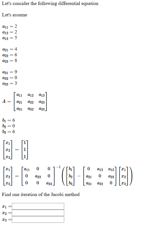 Solved Let's consider the following differential equation | Chegg.com