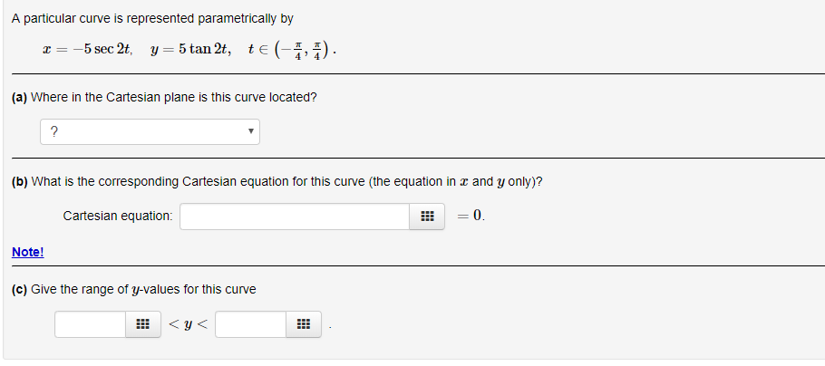 Solved A particular curve is represented parametrically by | Chegg.com