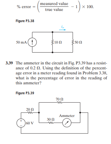 Solved % error =( true value measured value −1)×100. | Chegg.com