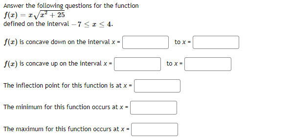 Solved Answer the following questions for the function f(1) | Chegg.com