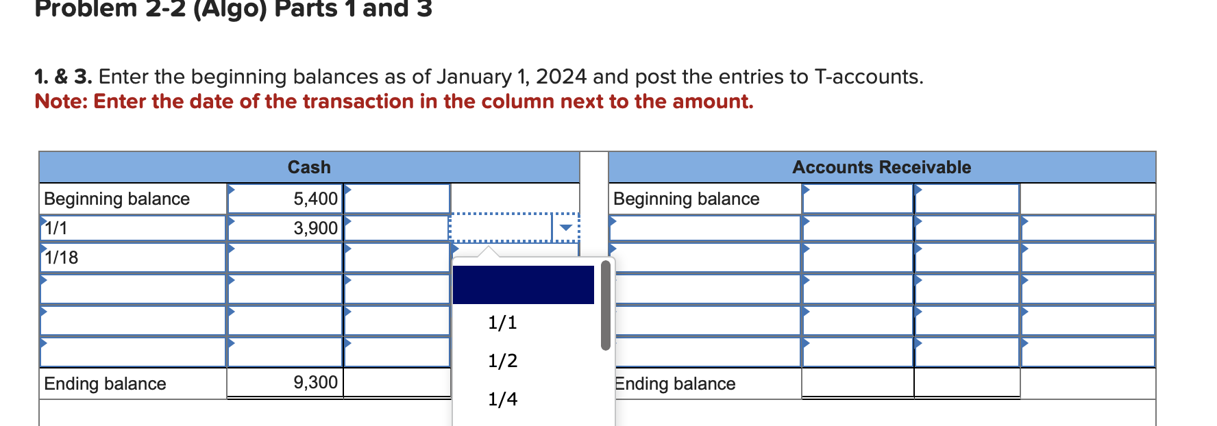 Solved Problem 2-2 (Algo) Accounting cycle through | Chegg.com