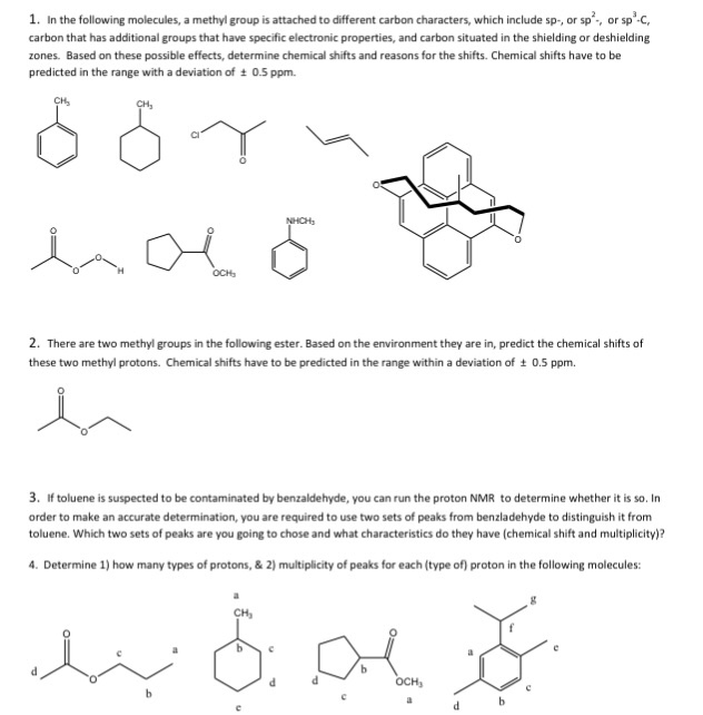 Solved In the following molecules, a methyl group is | Chegg.com