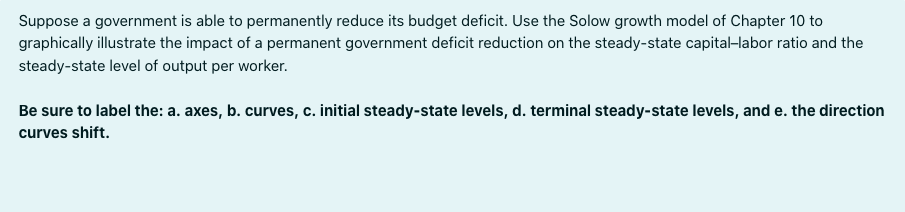 Solved Suppose a government is able to permanently reduce | Chegg.com