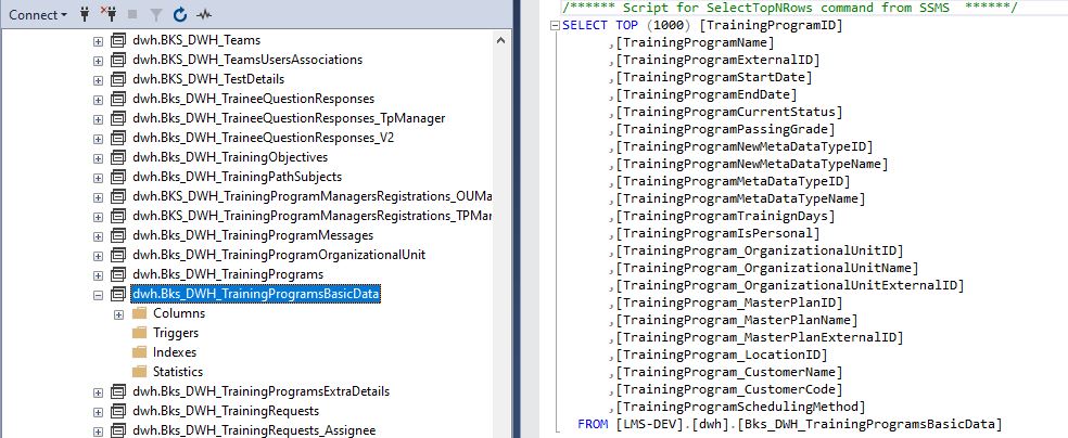 Solved SSMS 19.0This table is in the View folder. Can you | Chegg.com