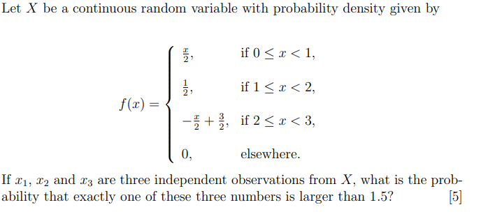 Solved Let X be a continuous random variable with | Chegg.com