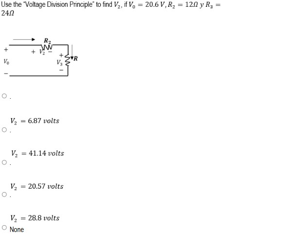 Solved code class="asciimath">Use the "Voltage Division | Chegg.com