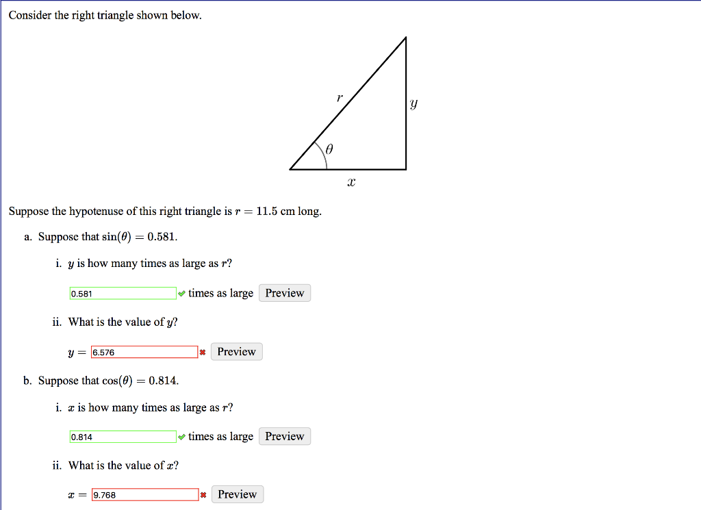 Solved Consider The Right Triangle Shown Below C Suppose Chegg