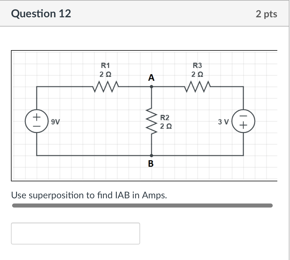Solved Question 12 Use superposition to find IAB in Amps. | Chegg.com