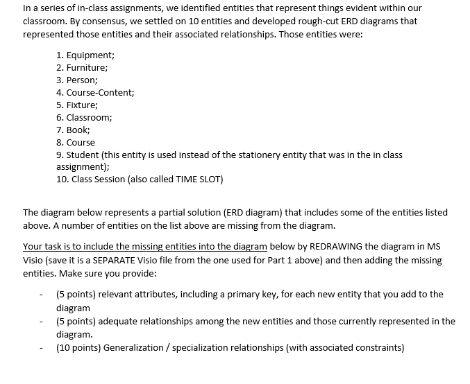 In a series of in-class assignments, we identified | Chegg.com