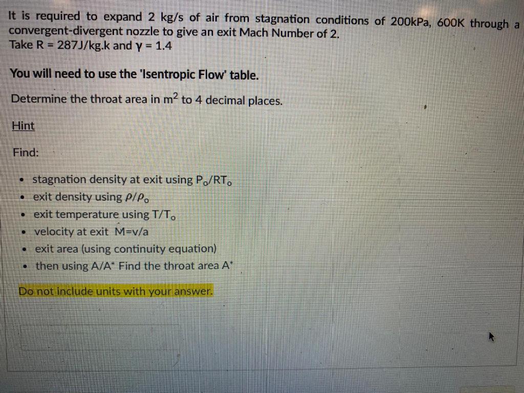 Solved It is required to expand 2 kg/s of air from | Chegg.com