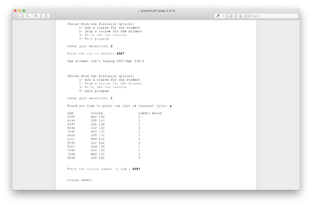 project5.pdf (page 1 of 4) @ Q Soarch COP 3223- UCF - | Chegg.com