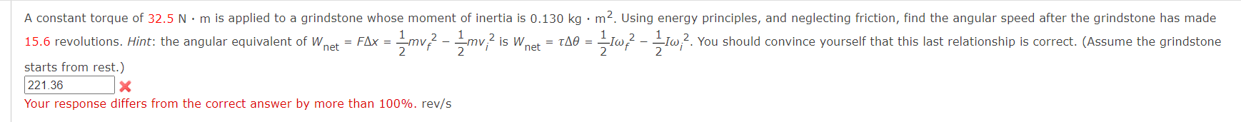Solved starts from rest.) Your response differs from the | Chegg.com